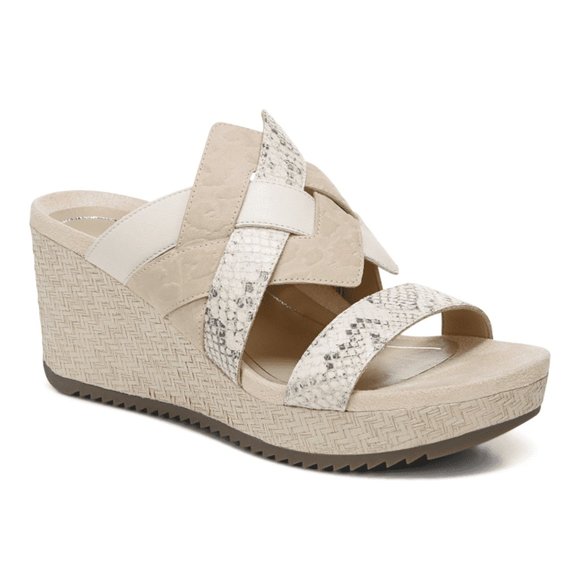 Vionic | Shoes | Nib Vionic Tara Platform Slide Wedge Sandals Snake ...